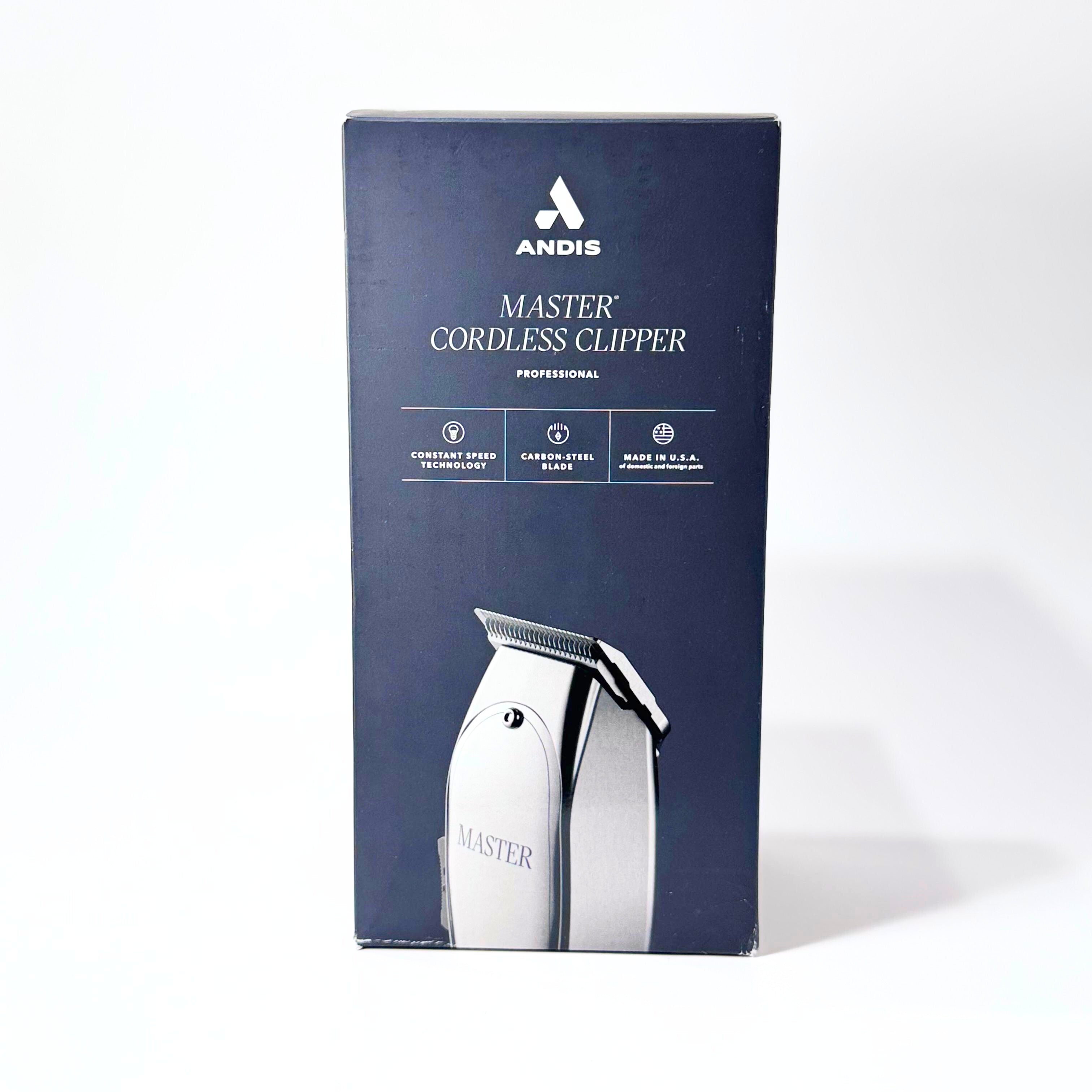 Andis Master Cordless Silver Metal Clipper 12660 – Precision Cutting w ...